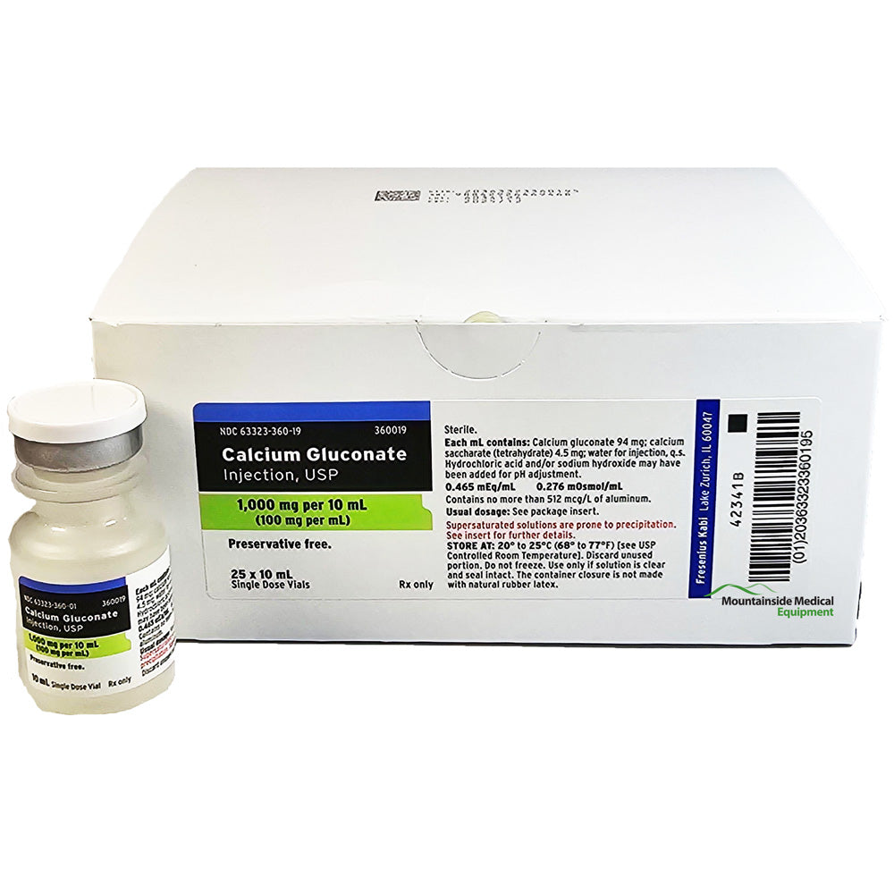 Calcium Gluconate Injection 1000 mg per 10 ml vial Single-Dose vials 1 ...