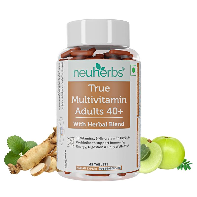 True Multivitamin Adult 40+ Tablets - Immunity, Energy, Digestion ...